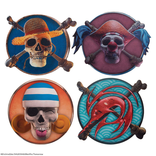 Set of 4 One Piece Characters #1 Coasters | Cinereplicas – Cinereplicas USA