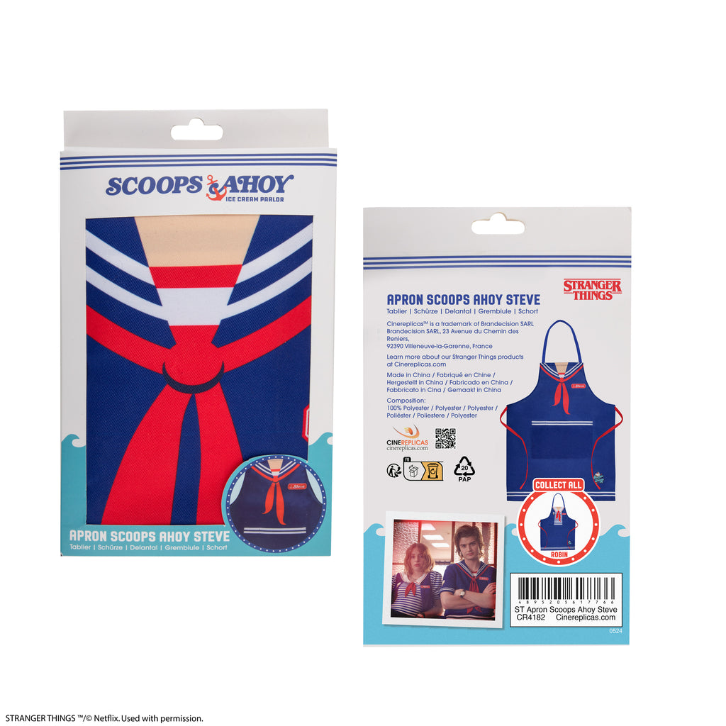 Scoops Ahoy Steve Apron | Stranger Things | Cinereplicas – Cinereplicas USA